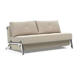 Schlafsofa INNOVATION LIVING TM "Cubed Klappsofa, hochwertige Schlaffunktion, Design und extra Komfort" Sofas Gr. B/H/T: 165cm x 79cm x 103cm, Struktur fein, 160x200, beige (sand) Frontauszug, sehr platzsparend, abgewinkelt Sitzen, waagerecht liegen