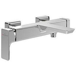 Villeroy & Boch Villeroy und Boch Subway 3.0 Einhebel-Badewannenarmatur TVT11200200061 mit Umsteller, Rückflussschutz, Wandmontage, chrom