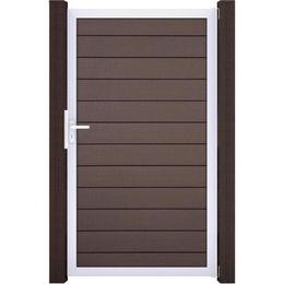 GroJa Einzeltor Solid Steckzaun Terra, 100 cm, Silber EV1