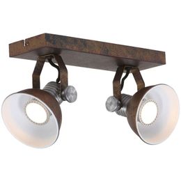 Led Decken Strahler rostfarben Arbeits Zimmer Industrie Stil Lampe verstellbar Steinhauer 1534ZW