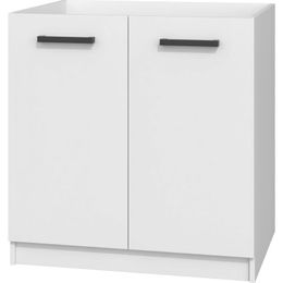 Topeshop Jasper - Küchenschrank für Spüle skandinavischer Stil - 80x45.6x82 cm - 2 Türen