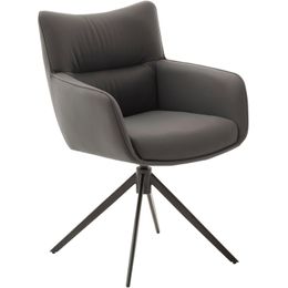 Esszimmerstuhl MCA furniture "LIMONE" Stühle Gr. B/H/T: 61cm x 88cm x 63cm, Metall, grau (anthrazit, schwarz matt lackiert)