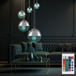 etc-shop - Decken Leuchte Strahler Wohn Zimmer Fernbedienung Hänge Lampe dimmbar im Set inkl. rgb led Leuchtmittel