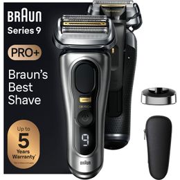 Elektrorasierer Braun "Series 9 Pro+ 9517s" silberfarben Precision ProTrimmer