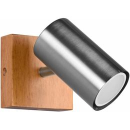 etc-shop Wand Spot Strahler Lampe Holz Ess Zimmer Leuchte verstellbar Flur Beleuchtung im Set inkl. led Leuchtmittel