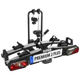 Kupplungsfahrradträger Eufab "PREMIUM 2 PLUS", schwarz, B:115cm H:67cm T:61cm, Fahrradträger, abschließbar