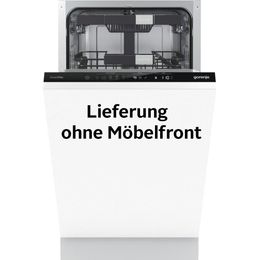 Gorenje vollintegrierbarer Geschirrspüler "GV 583C10", C (A-G), silber (silberfarben), B:44,8cm H:81,5cm T:55cm, Geschirrspüler, TotalDry autom. Türöffnung