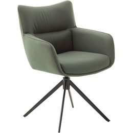 Esszimmerstuhl MCA furniture "LIMONE" Stühle Gr. B/H/T: 61cm x 88cm x 63cm, Metall, grün (olive, schwarz matt lackiert)