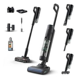 Philips Nass-Trocken-Akkusauger "AquaTrio Cordless 7000 Series XW7263/11" Akkusauger 3-in-1-Reinigungslösung, mit automatischem Reinigungssystem schwarz (schwarz, heldengrün)