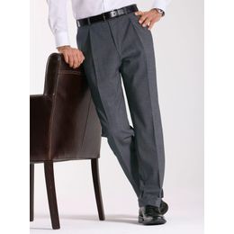 Relaxhose CLASSIC, Herren, Gr. 30, Unterbauchgrößen, grau (anthrazit, meliert), 54% Polyester, 44% Schurwolle, 2% Elasthan, unifarben, lang, Hosen