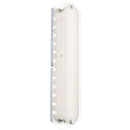 etc-shop Led Design Wand Leuchte Glas Opal Chrom Lampe Wohn Zimmer Beleuchtung Spot Strahler