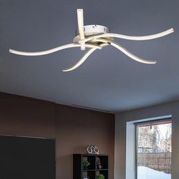 etc-shop 20 Watt led Decken Leuchte Wohn Zimmer Beleuchtung Kristall Lampe gewellt