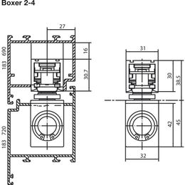 GEZE Gleitschiene boxer ism, silber