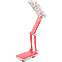 etc-shop Schreibtischlampe Kinder led Tischlampe Leselampe Nachttisch, in pink weiß klappbar, 11x led 2,5 Watt 170 Lumen warmweiß, LxBxH 35 x 7,5 x 37 cm