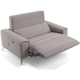 Stoff 2-Sitzer Sofa Mini bella Hellgrau 17 x 100 x 78 cm Füße: Matt-Schwarz - Hellgrau - Sofanella