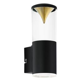 Eglo - led Außen Wand Lampe up Down Fassaden Beleuchtung schwarz Terrassen Garten Leuchte gold 94817