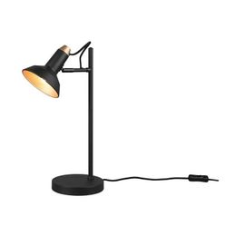 etc-shop Schreibtischleuchte Tischlampe Tischleuchte verstellbar Wohnzimmerlampe schwarz, 1x E14, Metall schwarz matt, 17x43x25,5cm, Büro Schlafzimmer