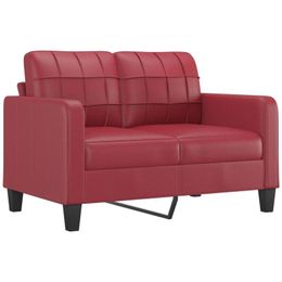 2-Sitzer-Sofa Weinrot 120 cm Kunstleder vidaXL