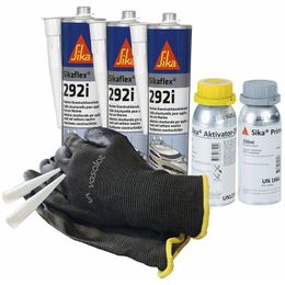 vasalat - Sikaflex 292i Marine weiß 3x 300ml mit Aktivator 205 und Primer 210 - zur Abdichtung und Verklebung von Buntmetall im Boot und Schiffsbau