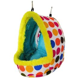 18x18x22cm Hamac Winter Warm Papageiennest Home Plüschbett Niedliche Tierhöhle Hängematte Spielzeug Split Conure Wellensittich Käfig Zubehör