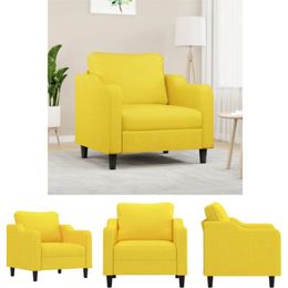 Sessel Hellgelb 60 cm Stoff - Sofas - Gelb - The Living Store