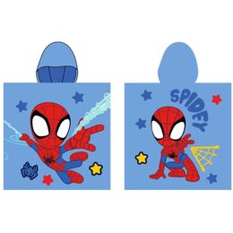 Poncho-Handtuch aus Baumwolle mit Kapuze 55x110 Spidey