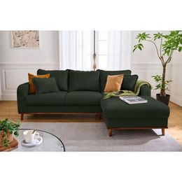 Albane - 4-sitzer ecksofa rechts - cord - grün