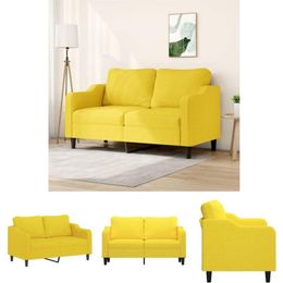 2-Sitzer-Sofa Hellgelb 140 cm Stoff - Sofas - Gelb - The Living Store