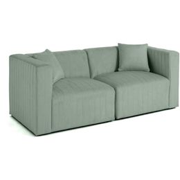 Nova - 2-sitzer modulares sofa - aus samt - blau