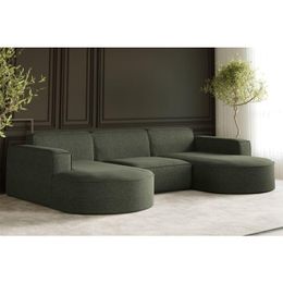 Kaiser Ecksofa, Sofa u form, Couch u form modena u studio stoff Neve Olive