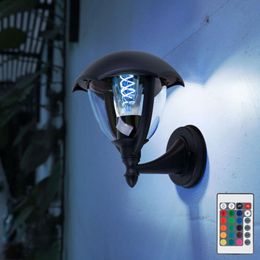 V-TAC Außen Leuchte Fernbedienung alu Fassaden Garten Wand Lampe dimmbar im Set inkl. rgb led Leuchtmittel