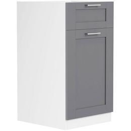 ebuy24 - Colura Küchenunterschrank 40 cm 1 Tür, 1 Schublade anthrazit grau, weiß.