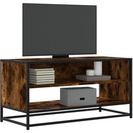 Torana - TV-Schrank Räuchereiche 91x40x46 cm Holzwerkstoff und Metall