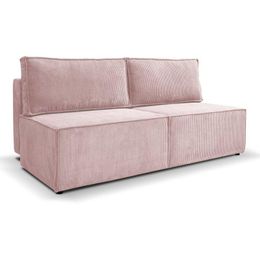 Kaiser - Sofa, Schlafsofa mit Bettzeugfach compi Rosa