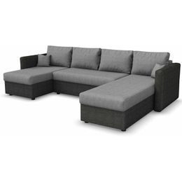 Sofa u Form , Anthrazit, 290 cm Vitalispa