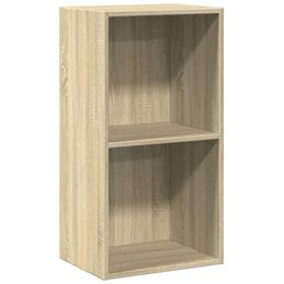 Bücherregal 2 Fächer Sonoma-Eiche 40x30x76,5 cm Holzwerkstoff vidaXL