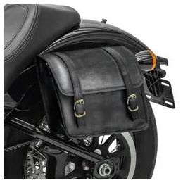 Satteltasche passend für Chopper / Custombike Vintage Tasche Craftride SV6 links 6Ltr schwarz CB30648