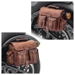 Satteltaschen passend für Chopper / Custombike Craftride SV3 Paar 6Ltr braun CB32894