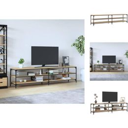 vidaXL TV-Möbel - Living TV-Schrank Sonoma-Eiche 200x30x50 cm Holzwerkstoff und Metall