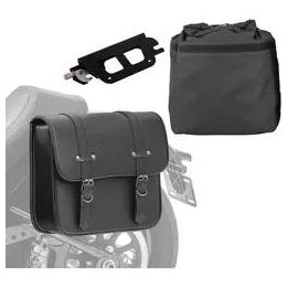 Set Satteltasche passend für Chopper / Custombikes 18-24 + Quick Lock Halter Craftride RNO-L Links