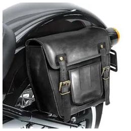 Leder Satteltasche passend für Chopper / Custombike Seitentasche Craftride SV4 schwarz CB19574