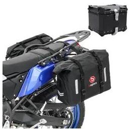 Set Satteltaschen WP8 passend für Kawasaki ZX-6R / 636 mit Topcase XB45 45L