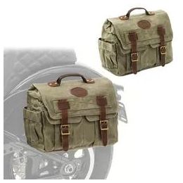 Set 2x Seitentasche passend für Chopper / Custombike Muscle Satteltasche Craftride CV1 army green CB36792