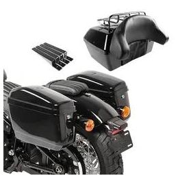 Topcase Set passend für Chopper / Custombike Sport mit Seitenkoffer NV1 Craftride CB53046