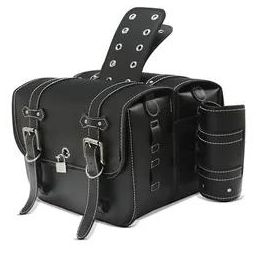 Satteltasche passend für Chopper / Custombike Custom Craftride VH7 schwarz CB30714