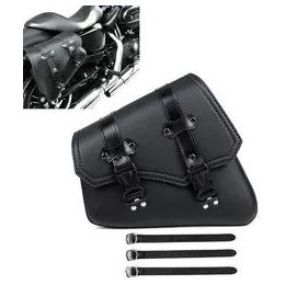 Satteltasche passend für Chopper / Custombike Seitentasche links Craftride SB4 schwarz CB30265