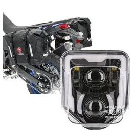 Set: Motorrad Satteltaschen Wasserdicht WP8 2x30L Bagtecs mit LED Scheinwerfer Husqvarna mit ECE GP1