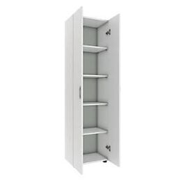 Aktenschrank Ulas, 5 Ordnerhöhen, 4 Fachböden, für ca. 35 Ordner, Flügeltüren, B 490 x T 340 x H 1780 mm, Holz, weiß