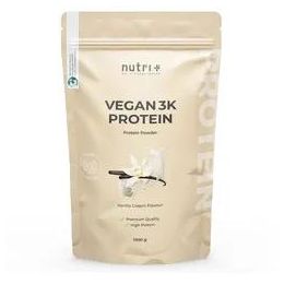 nutri+ Veganes Protein Pulver 3k - Vanilla Cream 1kg 1000 g