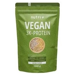 nutri+ Veganes Protein Pulver 3k - Natural 1kg 1000 g